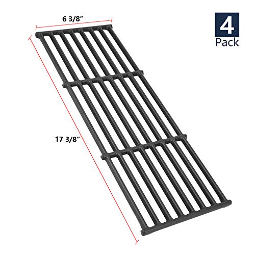 Cast Iron Grill Grates Replacement Parts for Broil King Baron 440 320 340 420 440 S440 490 S320, 9221-64, Huntington 6023-89, 6020-54, 6020-57, 2122-64, 2122-67 Grates, Broil-Mate 7120-64 Parts,4 Pack