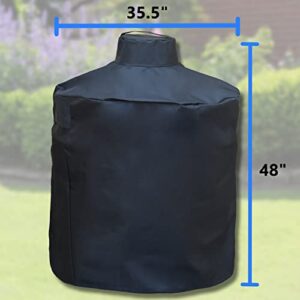 GasSaf Grill Cover for Large Big Green Egg, Extra Large Big Green Egg, Kamado Joe 24 and Others Heavy Duty Waterproof Premium Outdoor Grill Cover(35.5" Dia X 48" H)