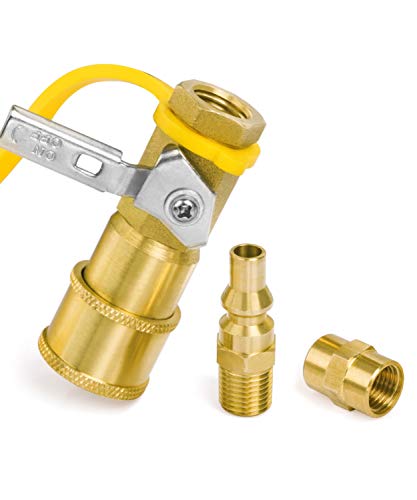 GASPRO Low Pressure Propane Quick Connect Fittings Kit - 1/4 Inch LP Gas Connections for Easy RV and Camping Propane Systems Integration