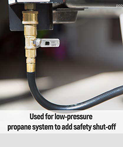 GASPRO Low Pressure Propane Quick Connect Fittings Kit - 1/4 Inch LP Gas Connections for Easy RV and Camping Propane Systems Integration