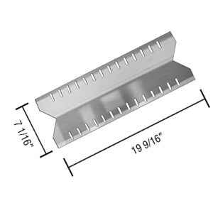 Kalomo 19 9/16” Stainless Steel Grill Heat Plates Heat Shield Tent Burner Cover BBQ Gas Grill Replacement Parts for Huntington 6301-24, 30040HNT, Broil-Mate 24025BMT, Fiesta, Master Forge 30030MSF