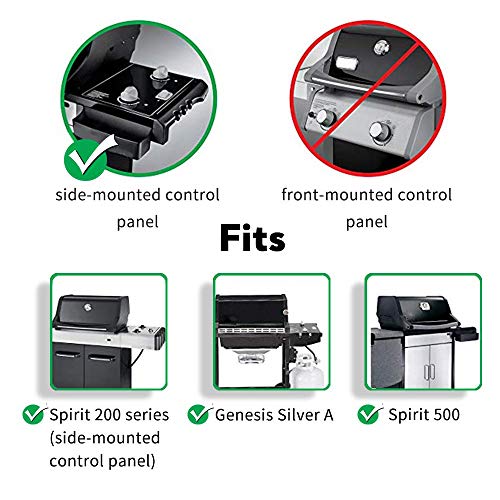 Uniflasy 15 Inch Cast Iron Grill Cooking Grid Grate for Weber Old Spirit 200 Series, Spirit E/S 200 & 210 with Side Control Panel, Spirit 500, Genesis Silver A, for Weber 7522 7523 7521 65904 65905