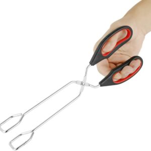 eoocvt 3 Pack Stainless Steel Scissor Tongs, Kitchen Tongs for Cooking Food Tongs BBQ Barbecue Tong Grilling Tongs Bread Food Clamp, 9/11/13 Inch