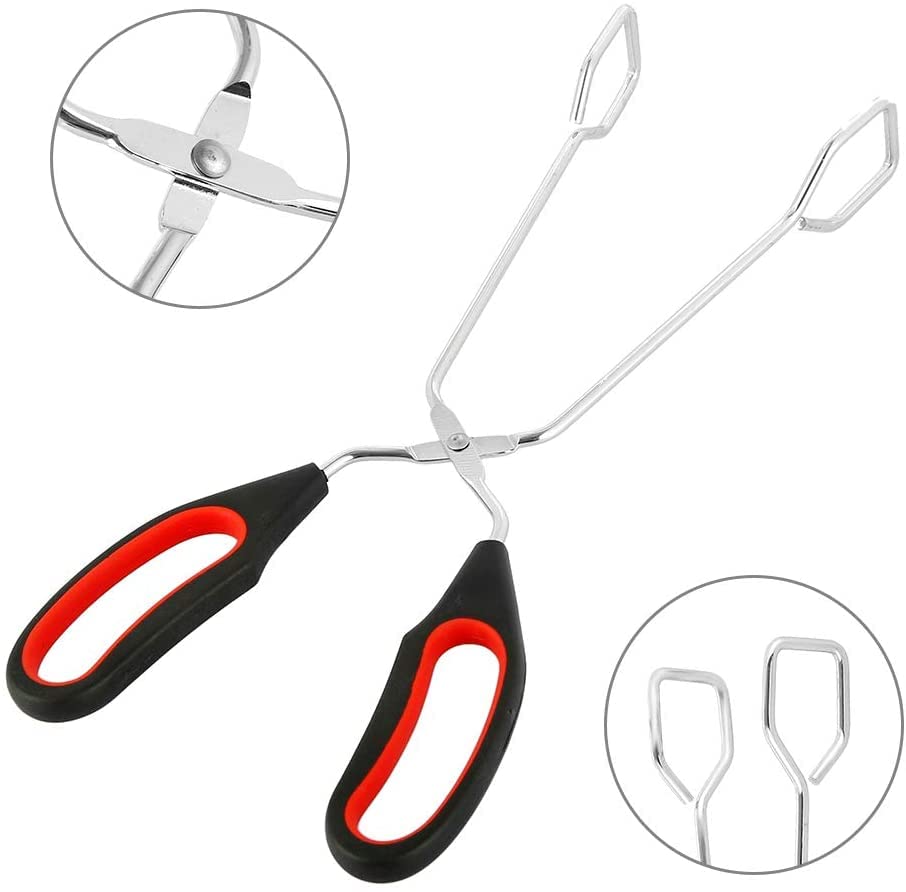 eoocvt 3 Pack Stainless Steel Scissor Tongs, Kitchen Tongs for Cooking Food Tongs BBQ Barbecue Tong Grilling Tongs Bread Food Clamp, 9/11/13 Inch