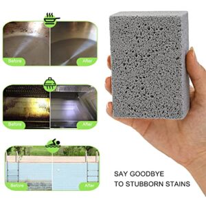 Maryton Grill Stone Cleaning Brick - Griddle Grills Cleaning Kit Block Pumice Stone for Removing Stains BBQ Grease, 3 Count