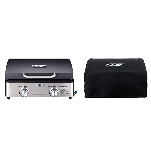 Portable Flat Top Propane Gas Grill and Cover