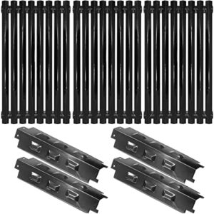 Hongso 16 13/16" Grill Grates and 14 5/8" Heat Plates for Charbroil 463439915 463436413 461442114, Thermos 461442114, Master Chef Grills