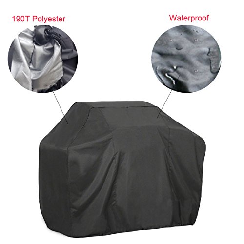 FLR Gas Grill Cover Large XL 66 inches Black Waterproof Outdoor Barbeque Grill Covers BBQ Gas Grill Cover Char Broil Patio Bistro