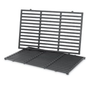 weber porcelain-enameled cast-iron cooking grates, 19.5" x 12.9"