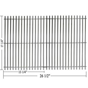 Hisencn Gas Grill Repair for Kenmore 122.16134, 122.16134110, Nexgrill 720-0719BL, 720-0773, 720-0783, Tera Gear 1010007A Grill Burners, Grill Grate, Heat Plate Shield Replacement Parts