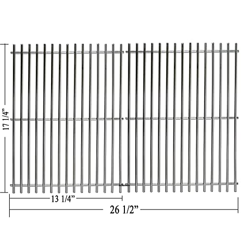 Hisencn Gas Grill Repair for Kenmore 122.16134, 122.16134110, Nexgrill 720-0719BL, 720-0773, 720-0783, Tera Gear 1010007A Grill Burners, Grill Grate, Heat Plate Shield Replacement Parts