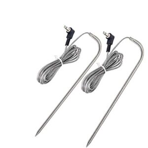 replacement meat probe for pit boss pellet grill, compatible with pit boss series pellet grill and smoker, 3.5 mm plug, 2 waterproof temperature probes…