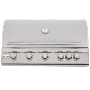 blaze lte 40-inch 5-burner built-in propane grill with rear infrared burner & grill lights - blz-5lte-lp