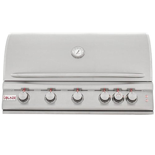 Blaze LTE 40-Inch 5-Burner Built-In Propane Grill With Rear Infrared Burner & Grill Lights - BLZ-5LTE-LP