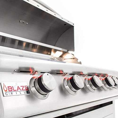 Blaze LTE 40-Inch 5-Burner Built-In Propane Grill With Rear Infrared Burner & Grill Lights - BLZ-5LTE-LP