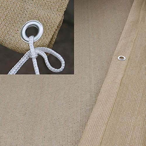 ALBN Sun Shade Mesh, Balcony Privacy Screen Windproof Garden Sun Protection Anti-UV, with Rope and Cable Tie, Polyethylene, 51 Sizes (Color : Beige, Size : 90x180cm)