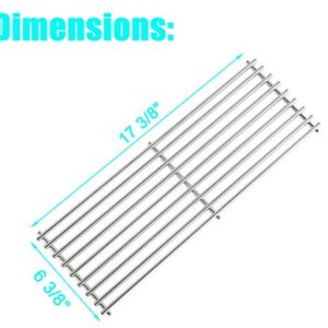 17 3/8" Cooking Grid Grates for Broil King Baron 320, 340, 420, 440, 490, Huntington 2122-64 2122-67 6020-54 6020-57 6020-64 6020-67 6023-89, Sterling 5020-54, Broil-Mate Grill, Stainless Steel, 4PCS