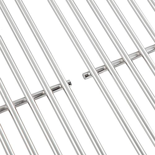 17 3/8" Cooking Grid Grates for Broil King Baron 320, 340, 420, 440, 490, Huntington 2122-64 2122-67 6020-54 6020-57 6020-64 6020-67 6023-89, Sterling 5020-54, Broil-Mate Grill, Stainless Steel, 4PCS