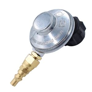 MENSI 1/4" Quick Connect Propane Low Pressure Regulator for 20lbs Tank Cylinder withUsed on Grill for RV MotorHomes Quick Disconnect Hose