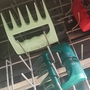 Bear Claws Meat Shredder for BBQ - Perfectly Shredded Meat, Pork Shredder Claw x 2 for Barbecue, Smoker, Grill (Light Green)