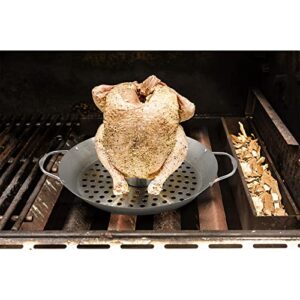 Beer Can Chicken Holder, Stainless Steel Beer Chicken Roaster Pan with Handle and Removable Canister for Grill Smoker Oven, 12 inch Vertical Poultry Roaster Rack BBQ Accessories Dishwasher Safe