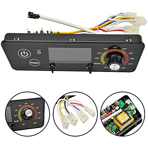 FlameSky BBQ Temperature Controller for Pit Boss Control Board Replacement Parts, Digital Thermostat Control Panel Kit, Digital Display Board with Upgrade LCD Screen Black