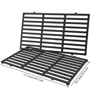 Utheer 7637 Cast Iron Cooking Grid Grate 17.5 x 10.2 Inch,7635 Flavor Bars 15.3 inch for Weber 46010074 Spirit 200 E210 S210 Series Gas Grills, Grill Replacement Parts for Weber 7637 Gas Grills with