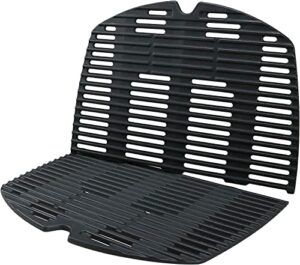 uniflasy 7646 cooking grates for weber q300 q320 q3000 q3200 series gas grills grill parts cast iron grill grates replacement for weber q300 2 pack