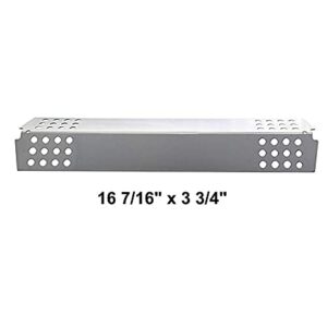 Votenli S9732A (4-Pack) S1473A (4-Pack) 16 7/16" Heat Plate and Burner Replacement for Charbroil 463241013, 463241313, 463241314, 463241413, 463241414, 466241013, 466241313, 466241413