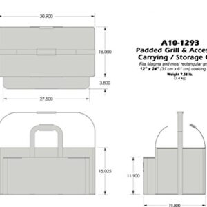 Magma Products, A10-1292 Carrying/Storage Case, Fits 12" X 18" Rectangular Grill, Black, One Size