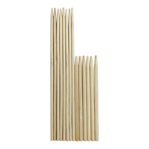 KingSeal Bamboo Wood Corn Dog Skewers, Sticks, 8.75 Inches x 5 mm Diameter, Blunt Point for Safety, Retail Pack - 2 Bags of 50 Skewers (100 Count)