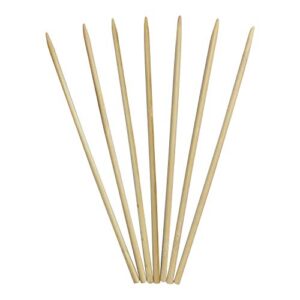 KingSeal Bamboo Wood Corn Dog Skewers, Sticks, 8.75 Inches x 5 mm Diameter, Blunt Point for Safety, Retail Pack - 2 Bags of 50 Skewers (100 Count)