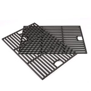 Hisencn 17 inch Grill Cooking Grates for Homedepot Nexgrill 720-0896 720-0896B 720-0896C 720-0896CP 720-0896E, Cast Iron Grate Grill Grid Replacement Parts for Nexgrill 720-0898 720-0898A - 3 Pack