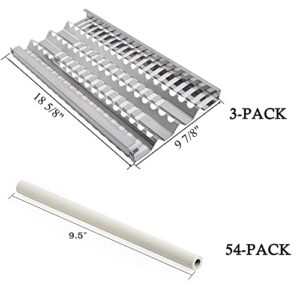 Htanch SN2911 (3-Pack) PN9123 (3-Pack) DCS Radiant Tray,Heat Plates & Ceramic Rod Complete for DCS 27DBQ, 27DBQR, 27DBR, 27DSBQ, 27DSBQR, 27FSBQ, 27FSBQR, 36DBQ, 36DBQAR, 48DBQ, 48DBQAR, 48DBQR