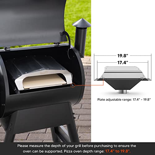 Stanbroil Wood Fired Pizza Oven Attachment Pizza Maker for Traeger, Pit Boss, Camp Chef, Green Mountain Grills, Z Grills, Smokin Brothers Pellet Grills, Silver