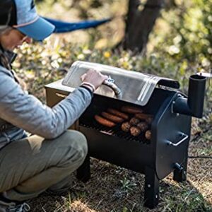 Trek Pellet Grill Tailgating Package Includes Cover-Collapsible Rack-BBQ Lights