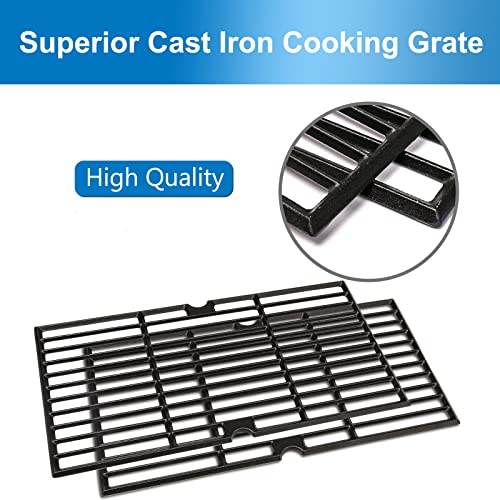 Utheer Grill Grates fit Oklahoma Joe's Longhorn Comb Charcoal/Gas Smoke 12201767,14201767, Oklahoma Joe's Longhorn 18202083,16202046,15202029, for Grill Or Smoker Sides, Heavy Duty Cast Iron, 2 Pcs