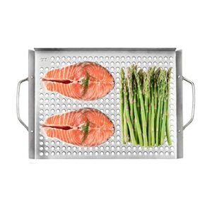 Outset 76632 Stainless Steel Grill Topper Grid, 11"x17"