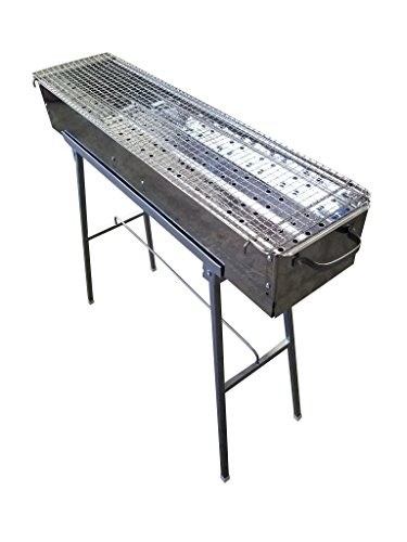 KAYSO HOME 32" Steel Portable Charcoal Kabob Grill - Yakitori Grill, Kebab Grill, Satay Grill, Shashlik Skewer