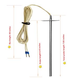 Entsong RTD Temperature Probe Sensor Grill, Replacement Parts for Traeger Digital Thermostat, Temperature Probe Compatible with Traeger Wood Pellet Grill