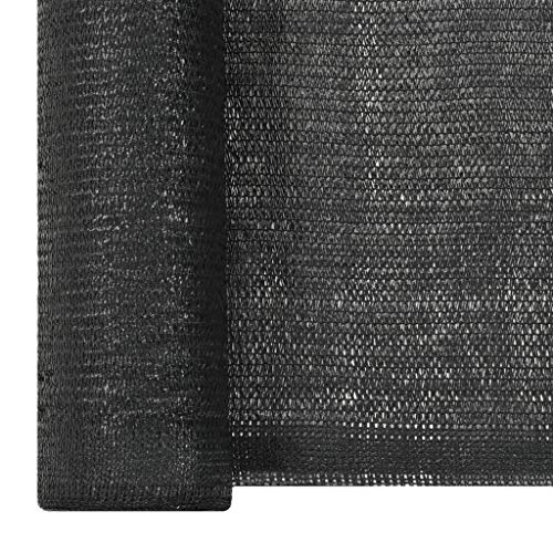 vidaXL Privacy Net，Balcony to Cover Sun Shade, UV-Proof, Weather-Resistant,Balcony Screen，Deck Balcony Privacy Screen Cover Fence,for Porch Deck, Outdoor, Backyard, HDPE 3.2'x82' Black