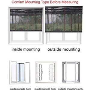 BCGT Patio Paradise Roll up Shades Roller Shade Outdoor Shade Blind Pull Shade Privacy Screen Porch Deck Balcony Pergola Trellis Carport, White, Wide 85cm/105cm/125cm/145cm Choose