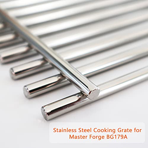 BQMAX Replacement Parts Kit for Master Forge BG179A, Stainless Steel Cooking Grid Grates and Heat Plates Grill Parts for Master Forge BG179A, BG179AO Grill Parts