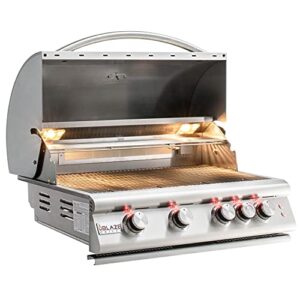 blaze premium lte 32-inch 4-burner built-in natural gas grill with rear infrared burner & grill lights - blz-4lte2-ng