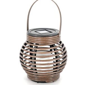 Joyee Garden Ambient Solar Rattan Basket Candle Lamp