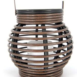 Joyee Garden Ambient Solar Rattan Basket Candle Lamp