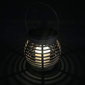 Joyee Garden Ambient Solar Rattan Basket Candle Lamp