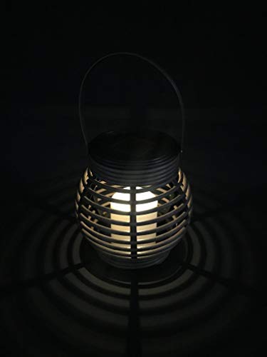 Joyee Garden Ambient Solar Rattan Basket Candle Lamp