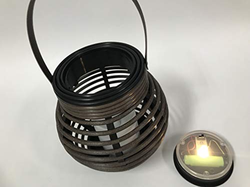 Joyee Garden Ambient Solar Rattan Basket Candle Lamp