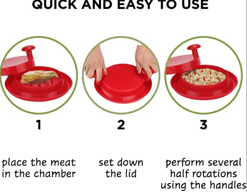 Chicken Shredder, Large Meat Shredder and Beef Mincing Machine, Alternative to Bear Claws Meat Shredder with Handles and Non-Skid Base Suitable for Pulled Pork, Beef